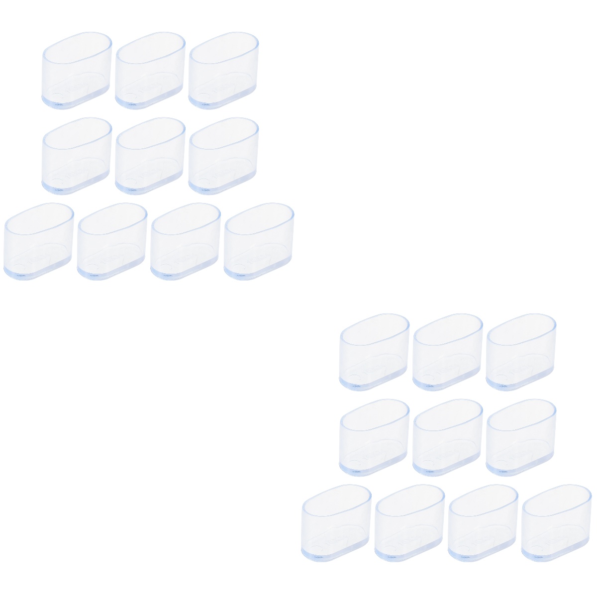 20 pcs Oval Anti-Slip Table Leg Caps Chair Foot Cover Pad Floor ...
