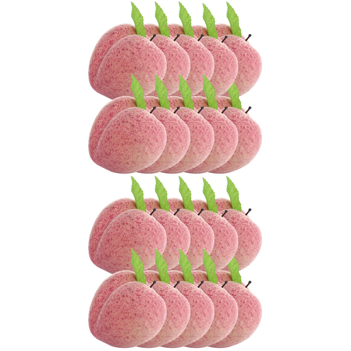 20 pcs Peach Decor Lifelike Artificial Plastic Peach Fake Fruits ...