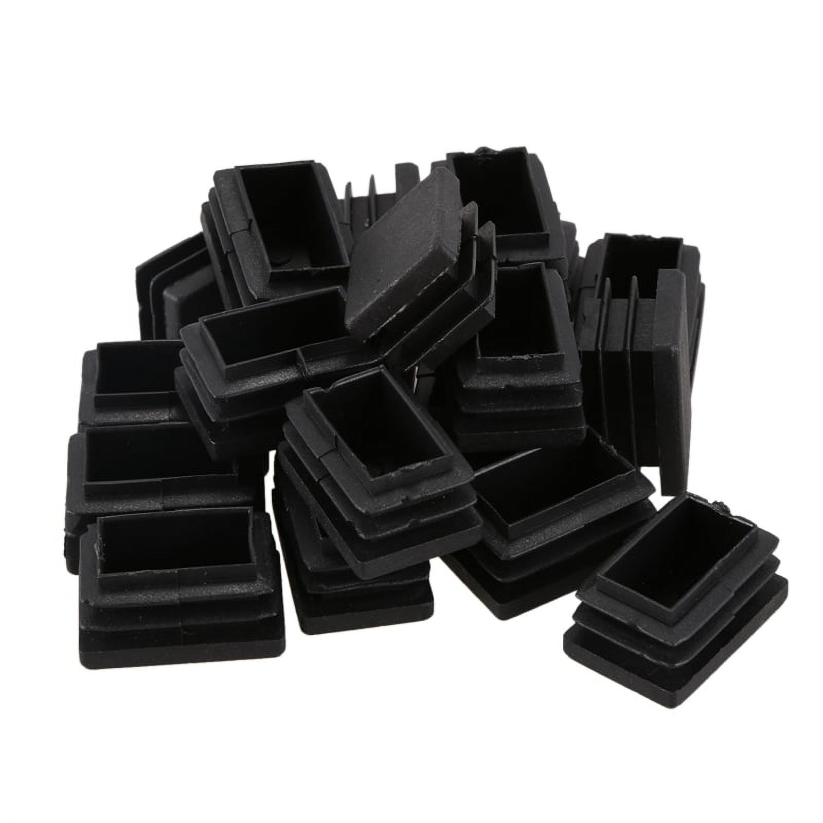 20 pcs Plastic Rectangular End Cap 30mm x 20mm Threaded Pipe Tube ...