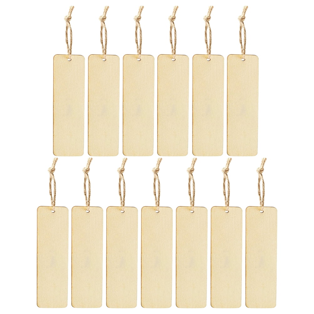 20 pcs Rectangle Wooden Bookmark Blank Wooden Bookmark Unpainted ...