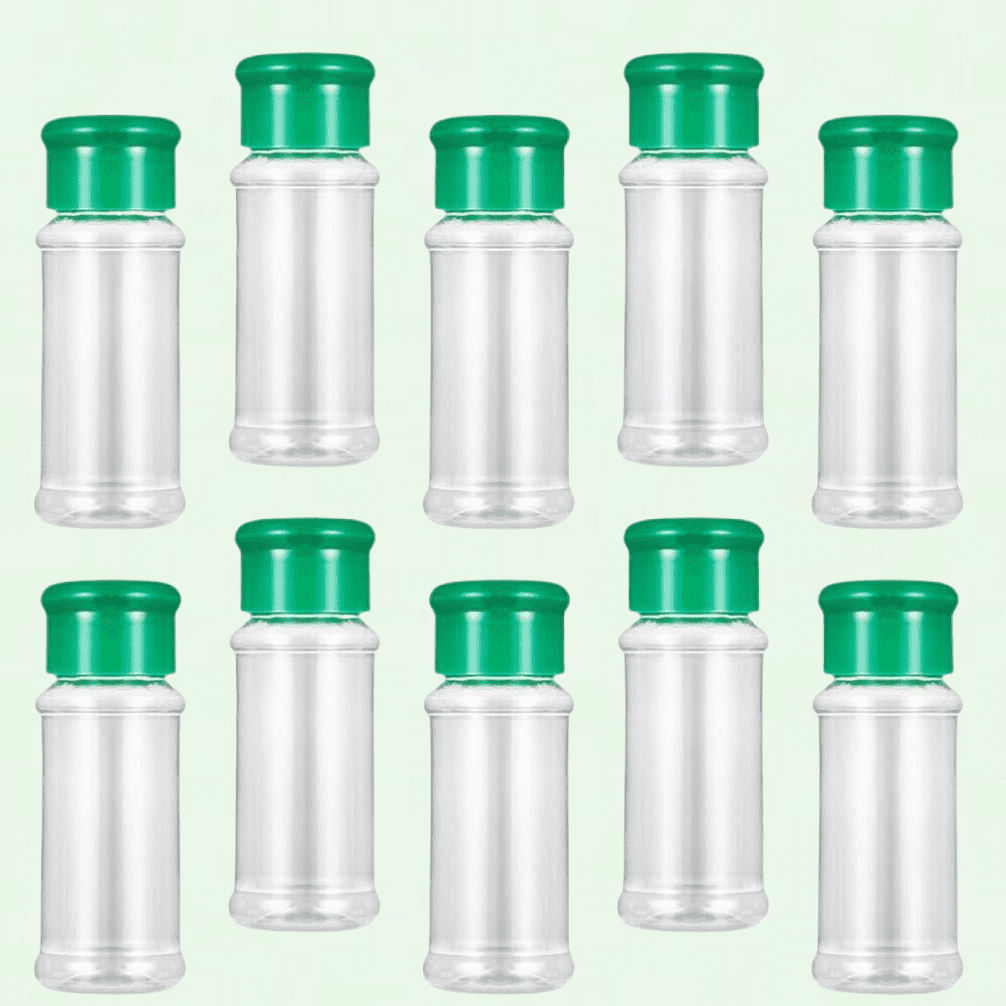 20 pcs Reusable Clear Plastic Pepper Bottle Jars for Seasoning Storage ...