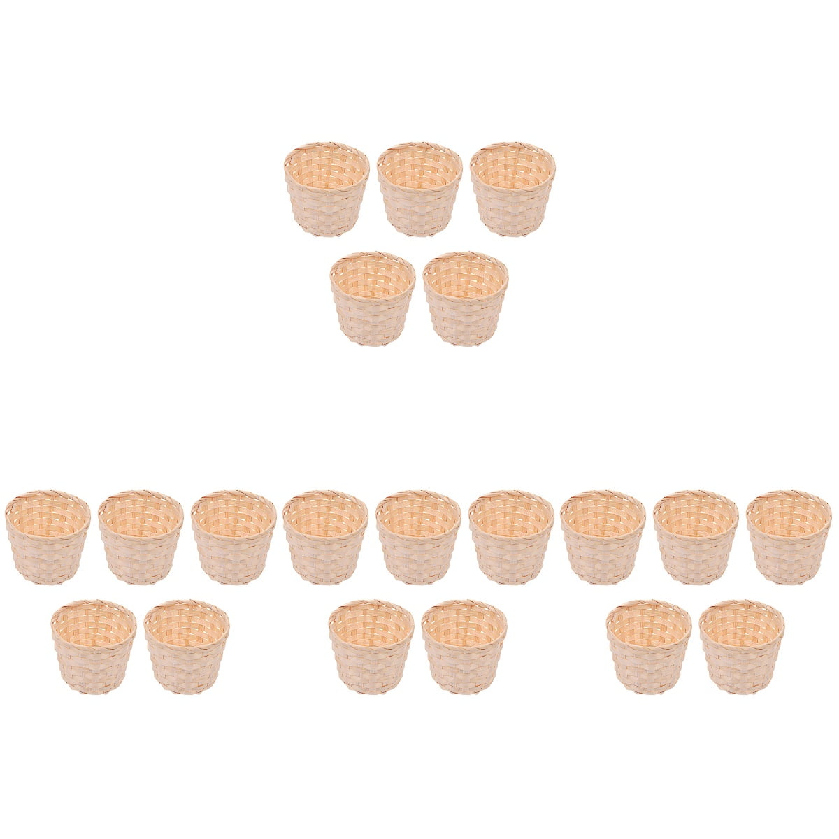 20 pcs Round Seagrass Planter Basket Woven Flower Pots Cover Pots ...