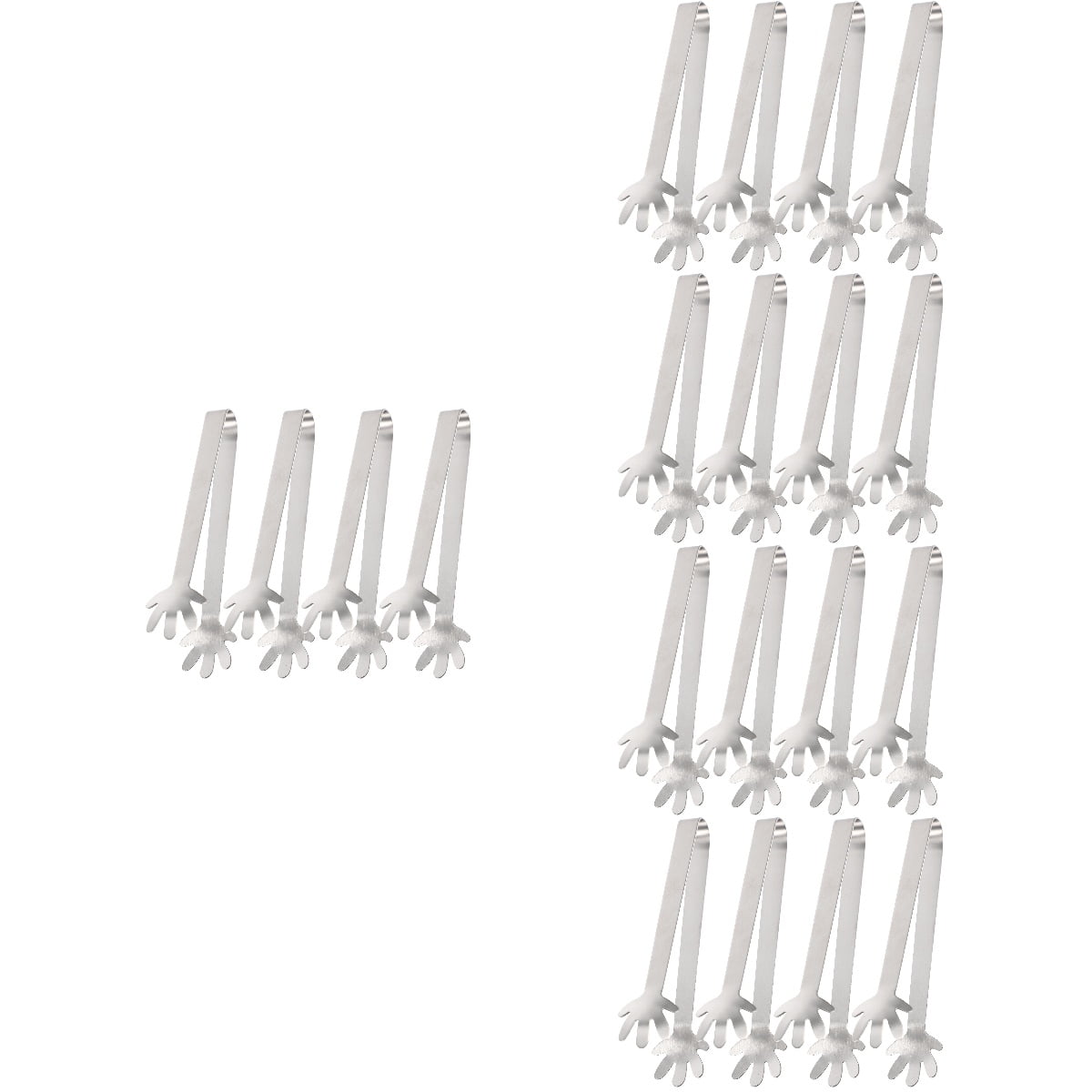 20 pcs Stainless Steel Small Ice Clips Ice Cube Tongs Cartoon Palm ...