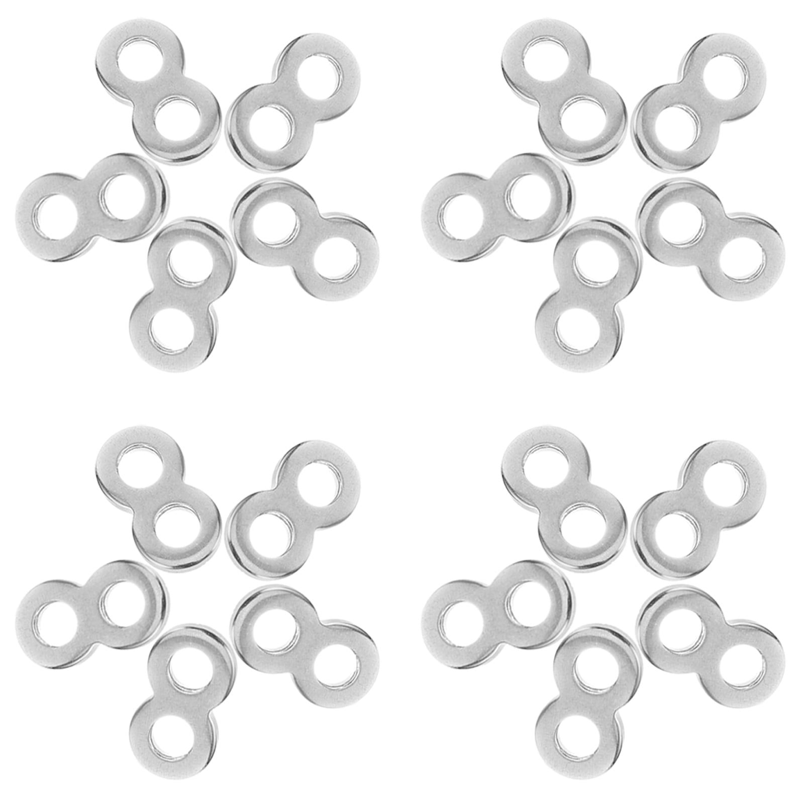 20 pcs Stainless Steel Tabletop Fasteners 8 Figure Fasteners Connector ...