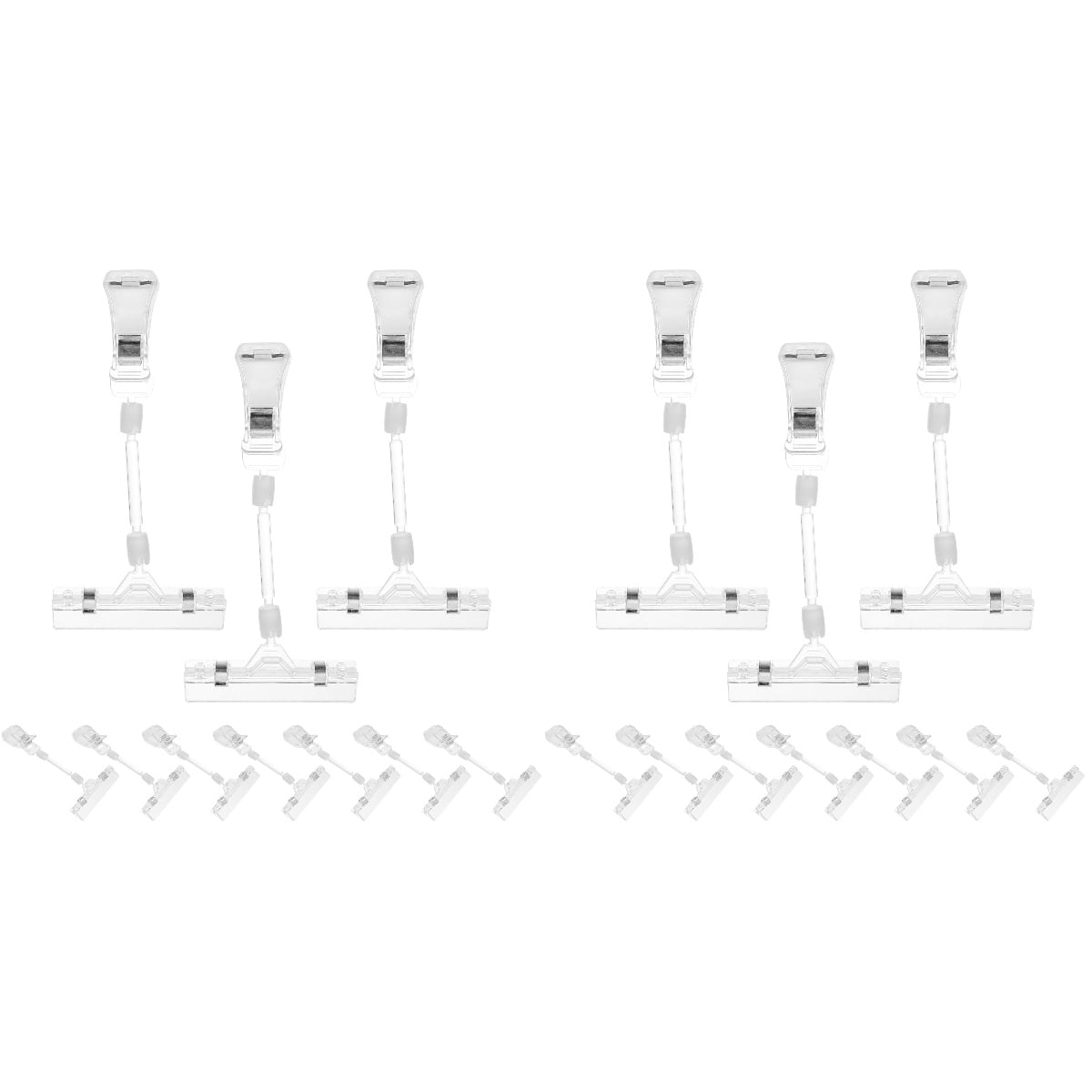 20 pcs Supermarket Use Price Sign Clips Clear Sign Holder Clip ...