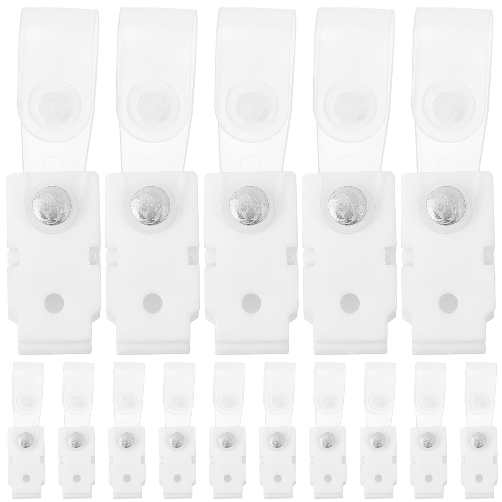 DEMACRIO Badge Clips Acrylic 20Pcs 2.16X0.59X0.39In - Walmart.com