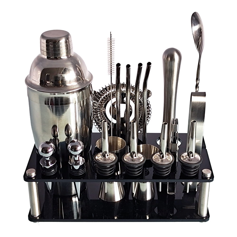 20-piece Japanese-style Stainless Steel Cocktail Set Shake Cup Acrylic ...