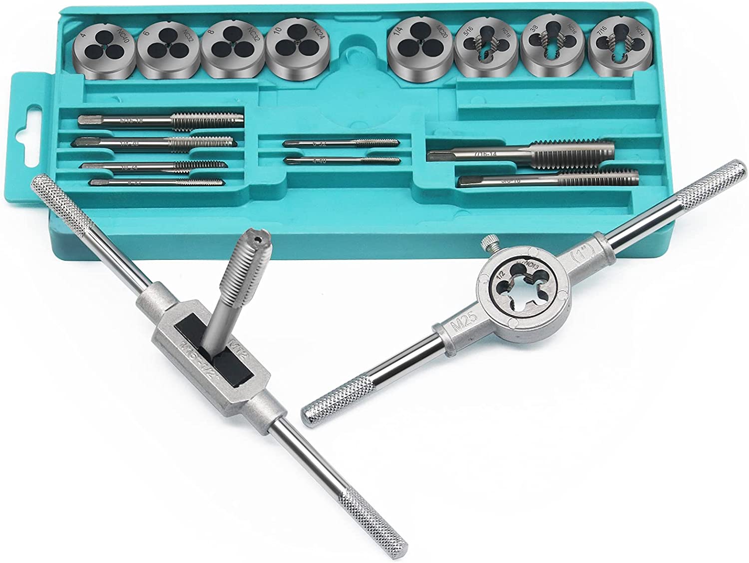 20 piece SAE Inch Size Tap And Die Set SAE Thread Type NC Thread 20 piece SAE Inch Size Tap And Die Set SAE Thread Type NC Thread