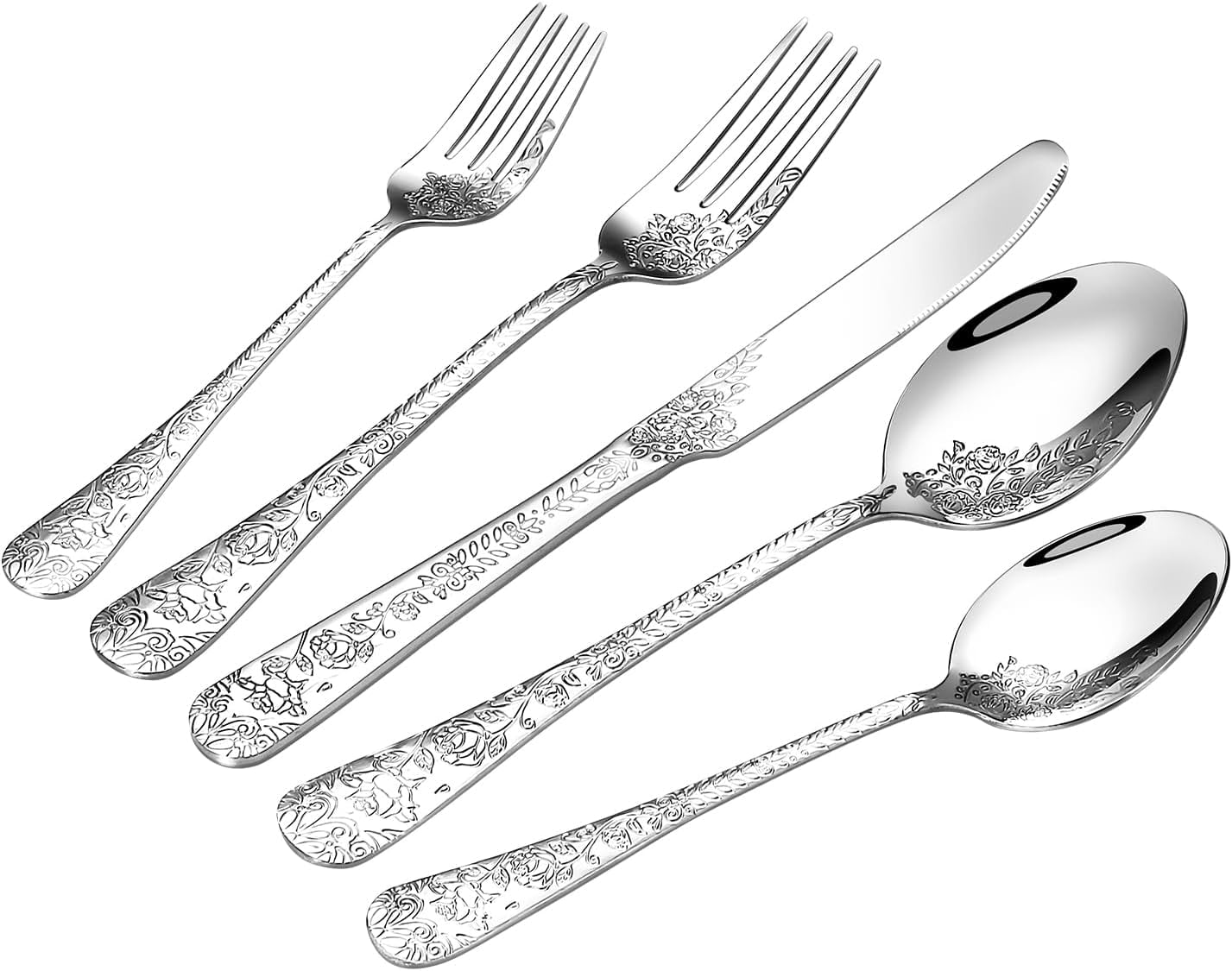 20-piece silverware set, suitable for 4 people, food-grade stainless ...