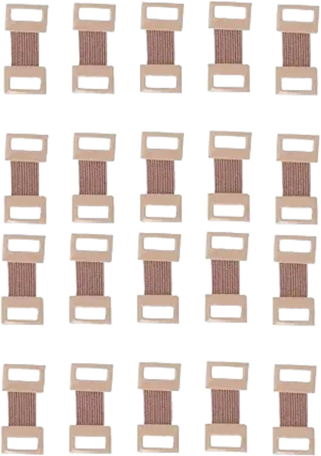 20 pieces of brown elastic bandage with clips, sticky bandage wrap with ...