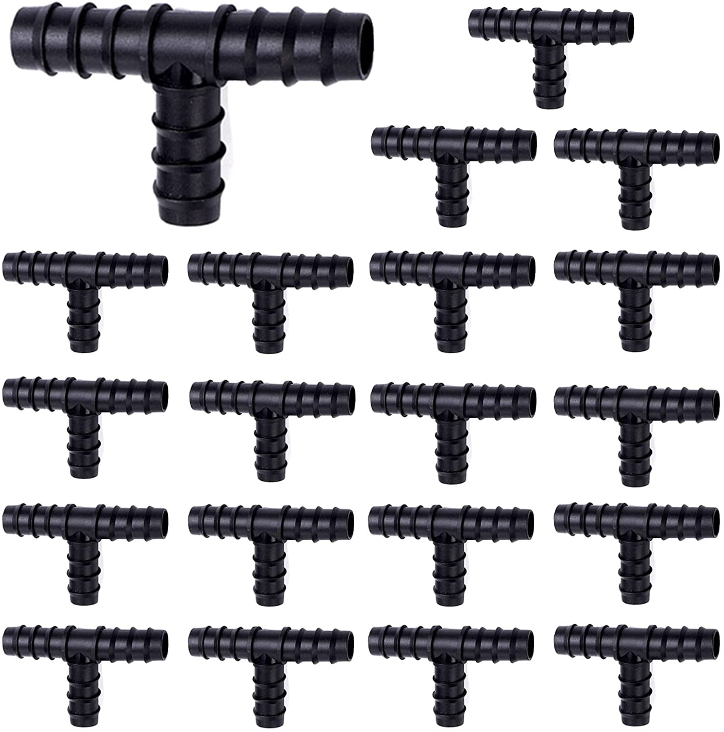 20 Pipe Connectors For 16Mm Three-Way Irrigation System, 16Mm Three-Way ...