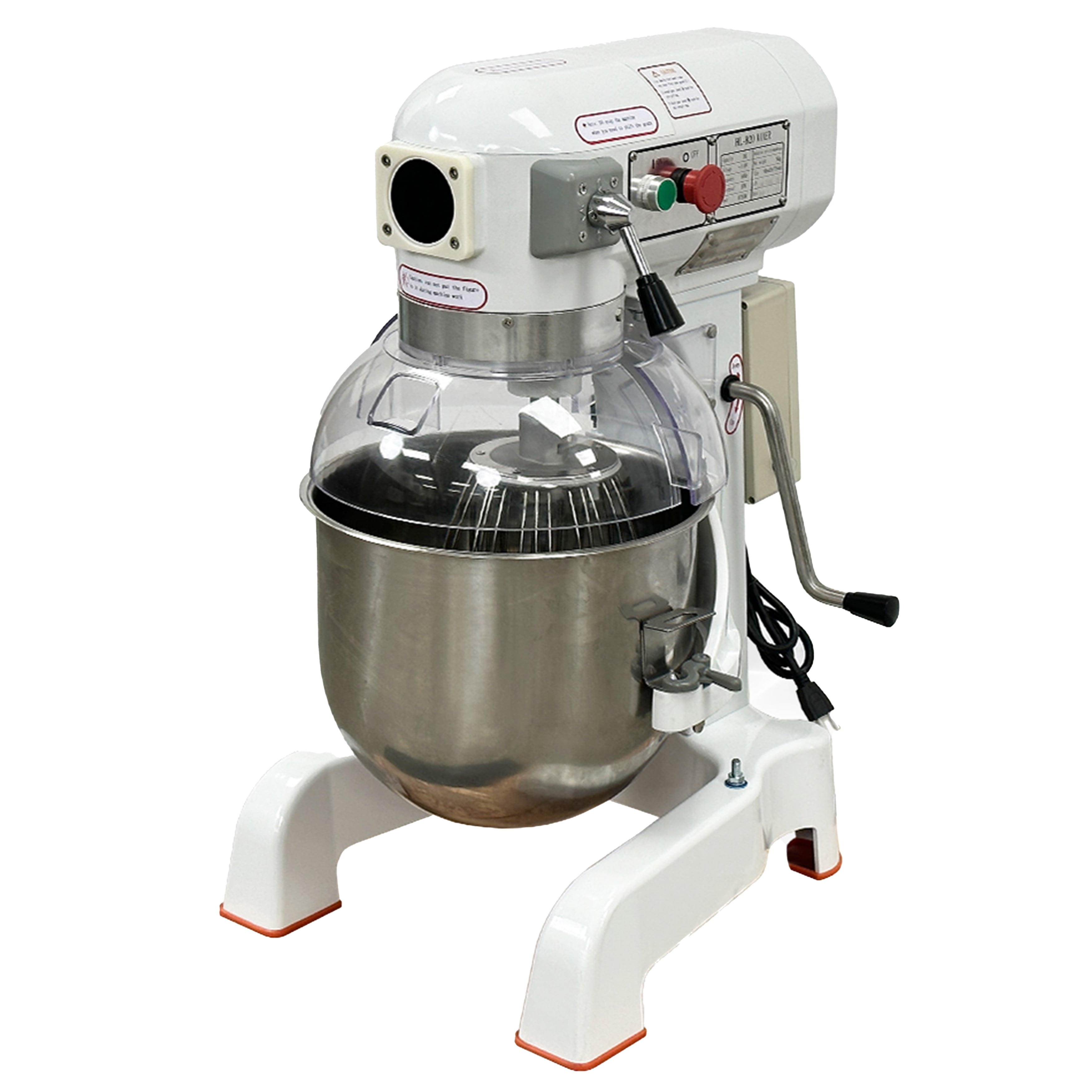 NSF 20 Qt Commercial Bakery Restaurant Dough Mixer 750W 3 Speed White ...