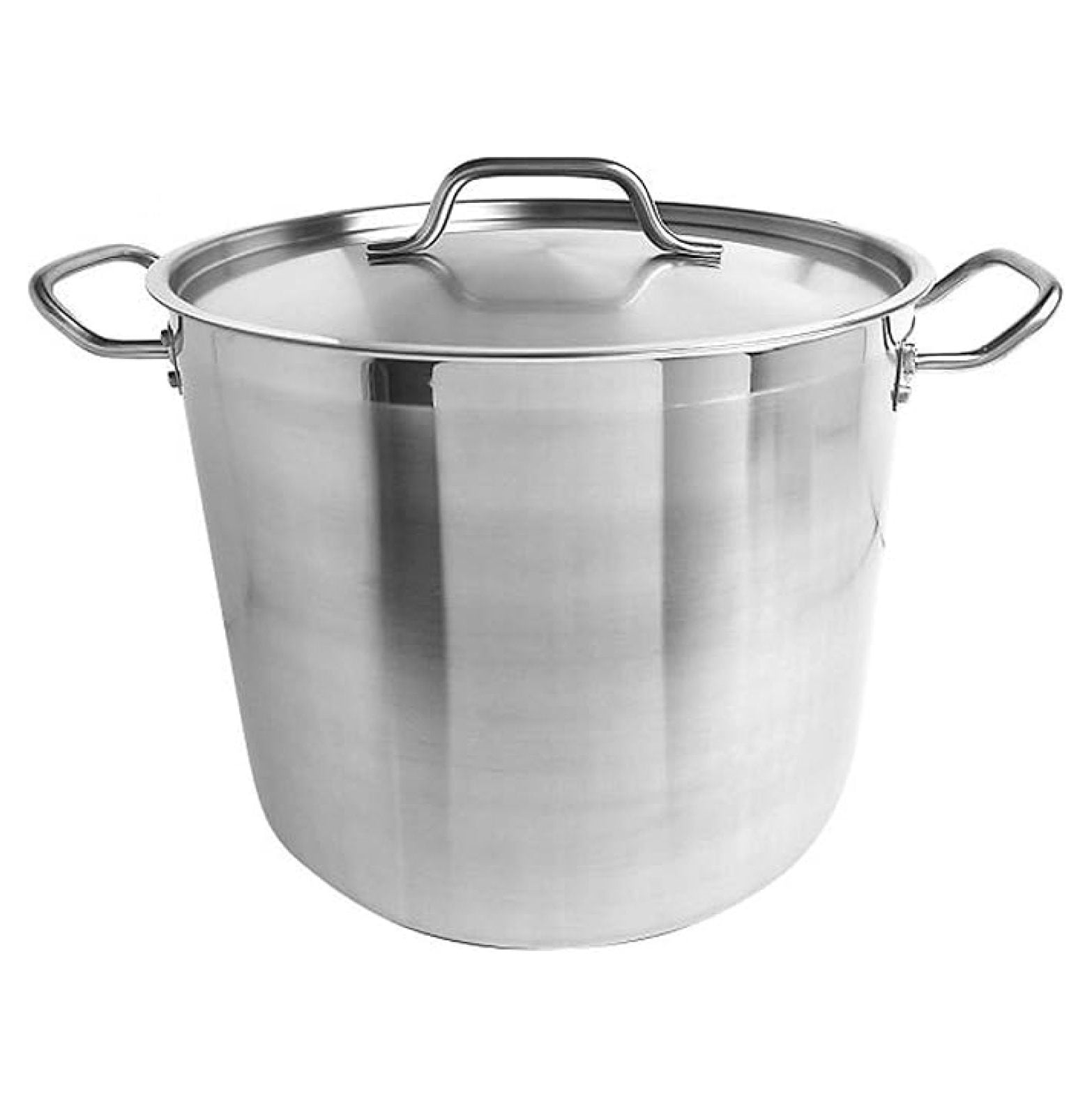 - 20 qt. Stainless Steel Stock Pot with Lid - Heavy Duty Induction ...
