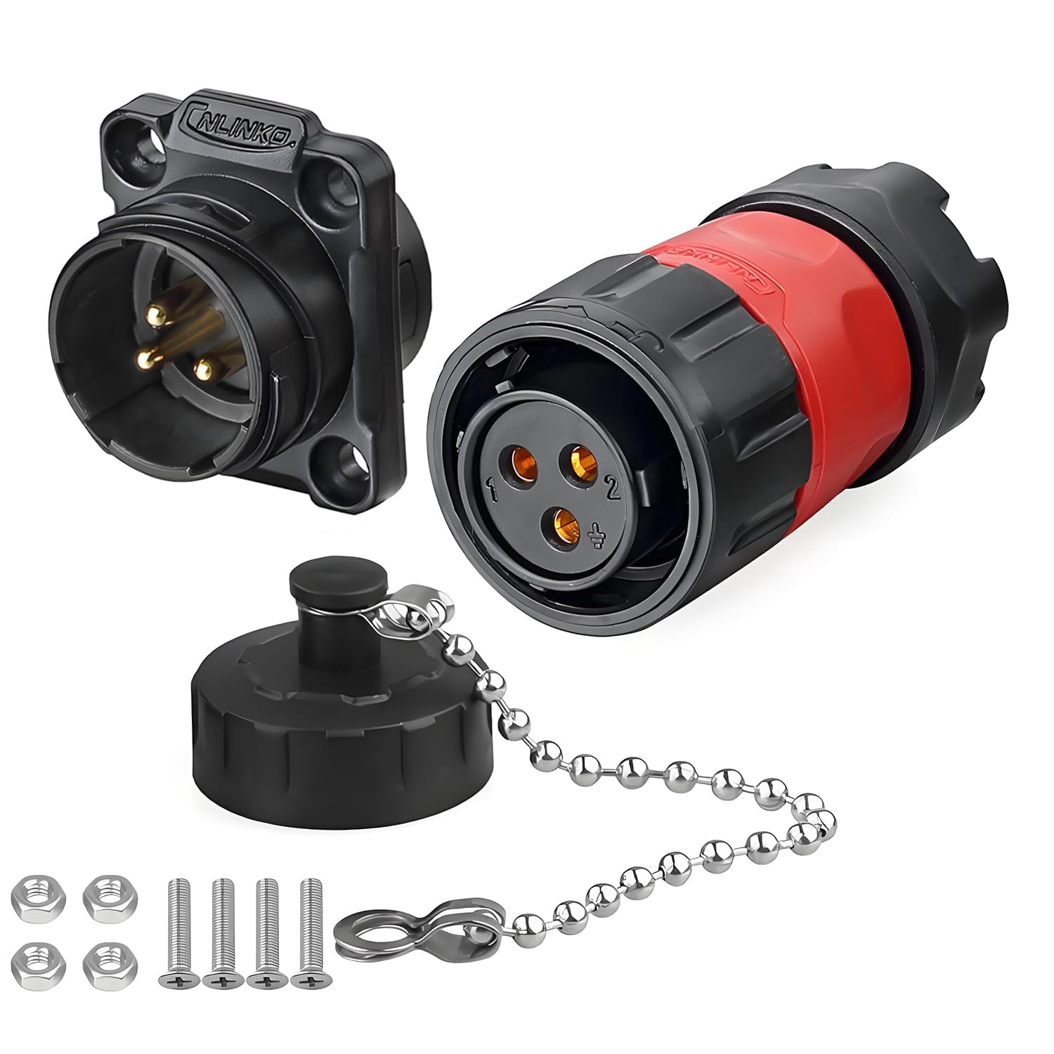-20 reverse mounted connector 68 waterproof male plug female socket ...