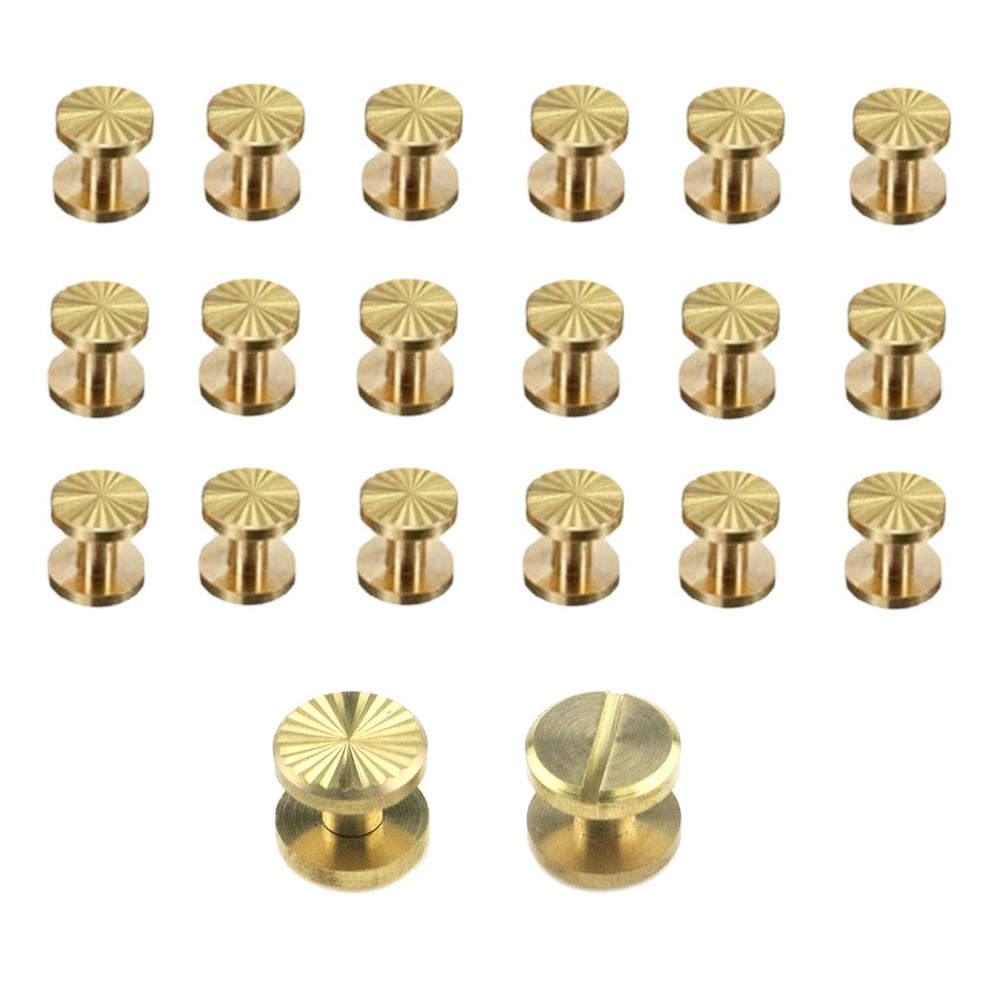 20 set Leather Rivets,Double Cap Chicago Brass Rivets,for DIY Leather ...