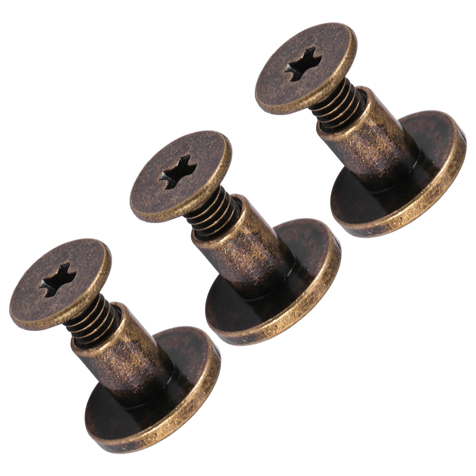 20 sets of brass flat head belt rivet screws, box and bag screws ...