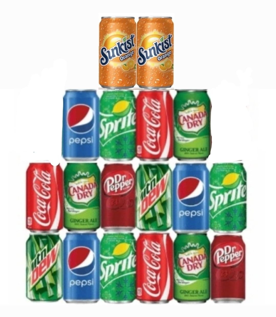 20 soda variety pack Soda can bundle includes,Coca Cola, Pepsi, Dr ...