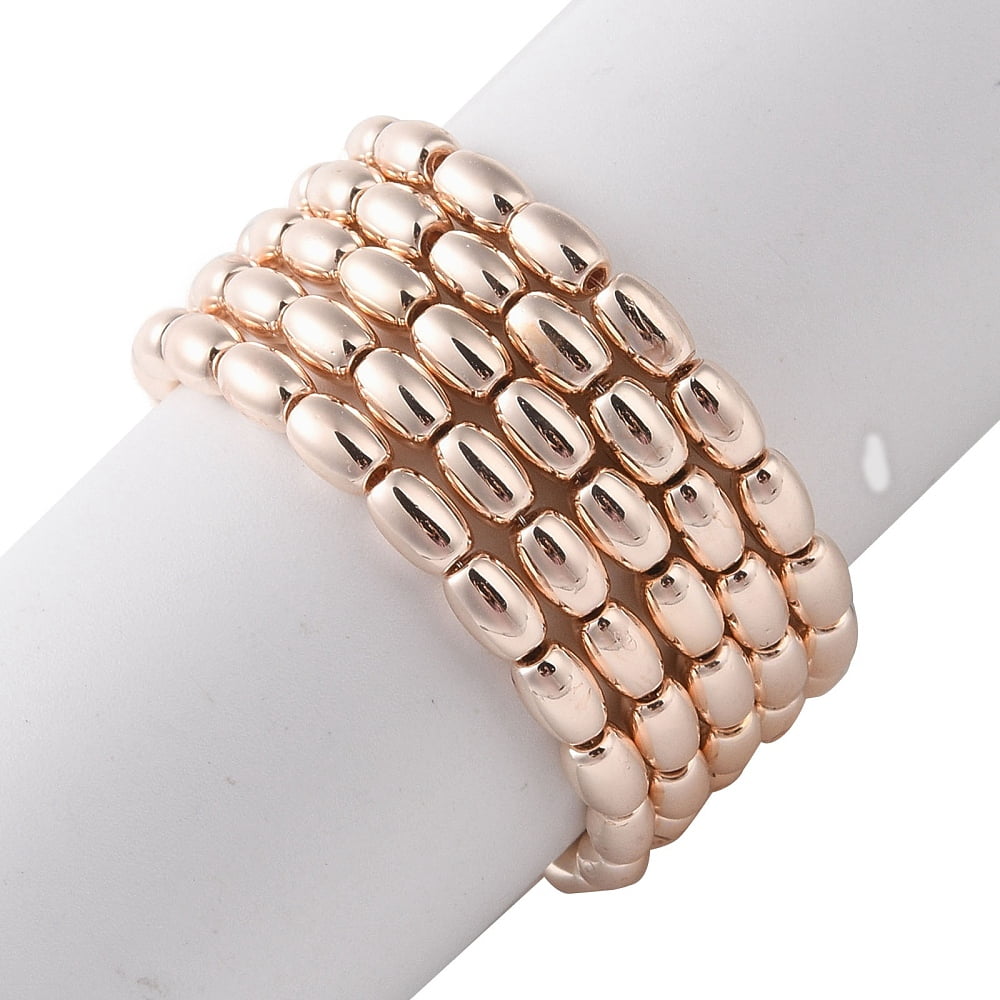 20 strand Electroplate Beads Strands Oval PeachPuff 4.5x3mm Hole: 0.8mm ...