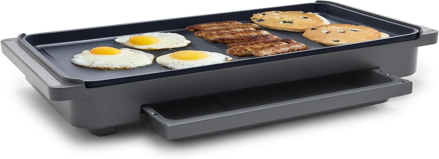 20" x 10.5" Electric Griddle, Ceramic Nonstick Surface, Non- -Free ...