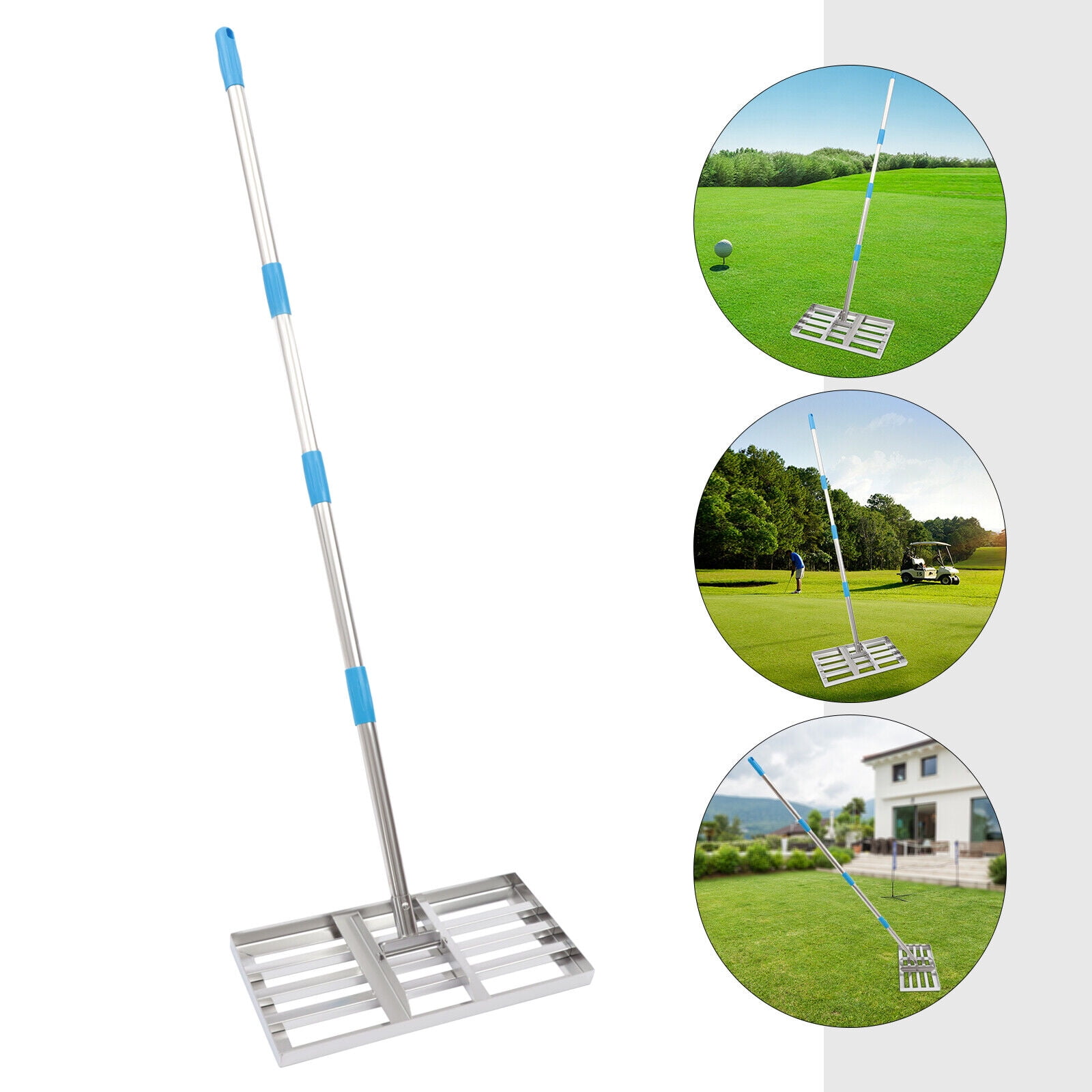 20"x 10" Garden Lawn Leveling Rake,Lawn Leveler Landscape Rake ...