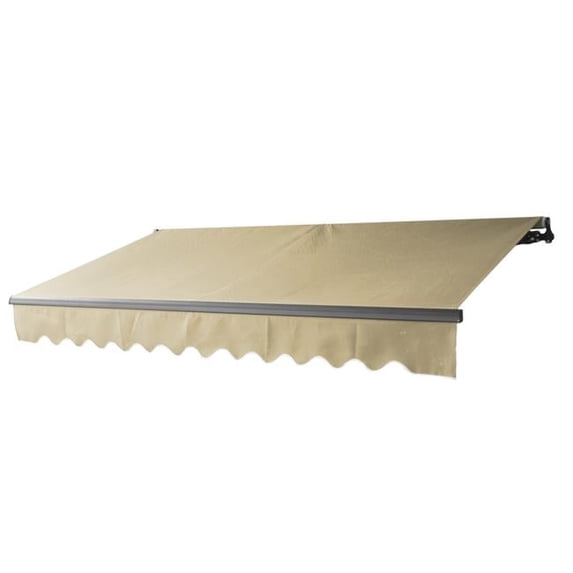 20 x 10 ft. Motorized Black Frame Retractable Home Patio Canopy Awning ...