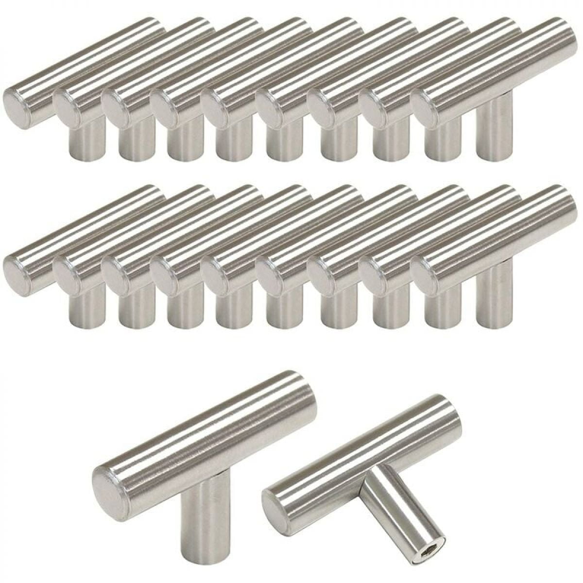 20 x Ø12 mm Length drawer knobs 50mm T- Bar Rod Kitchen handle ...