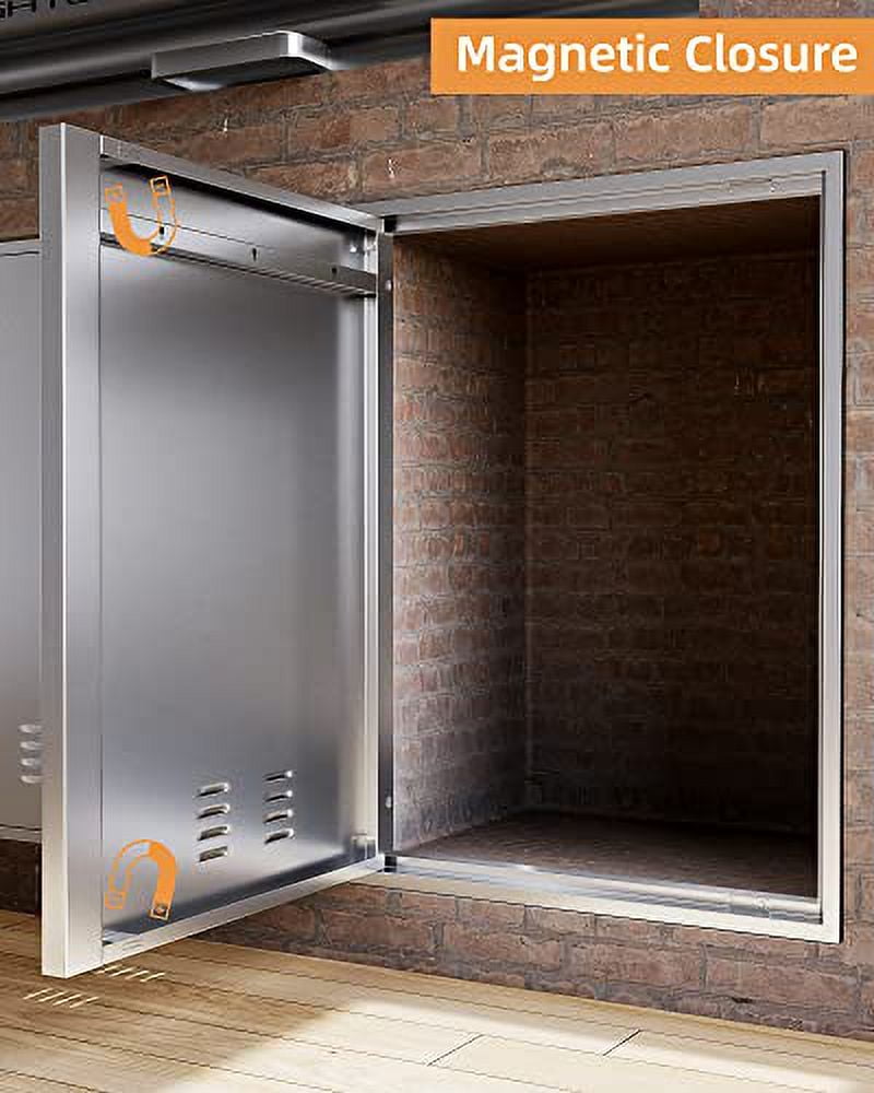 20" x 14" Stainless Steel Outdoor Kitchen Single Door BBQ Access Island ...