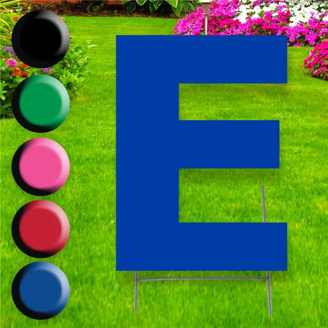 20 x 15 in. Letter E Yard Sign, Black - Walmart.com