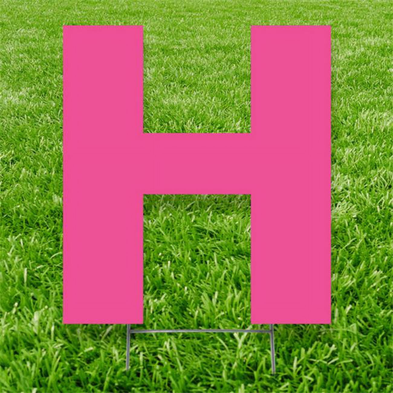 20 x 15 in. Letter H Yard Sign, Pink - Walmart.com