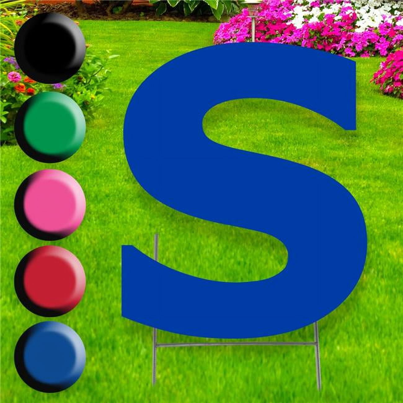 20 x 15 in. Letter S Yard Sign, Black - Walmart.com