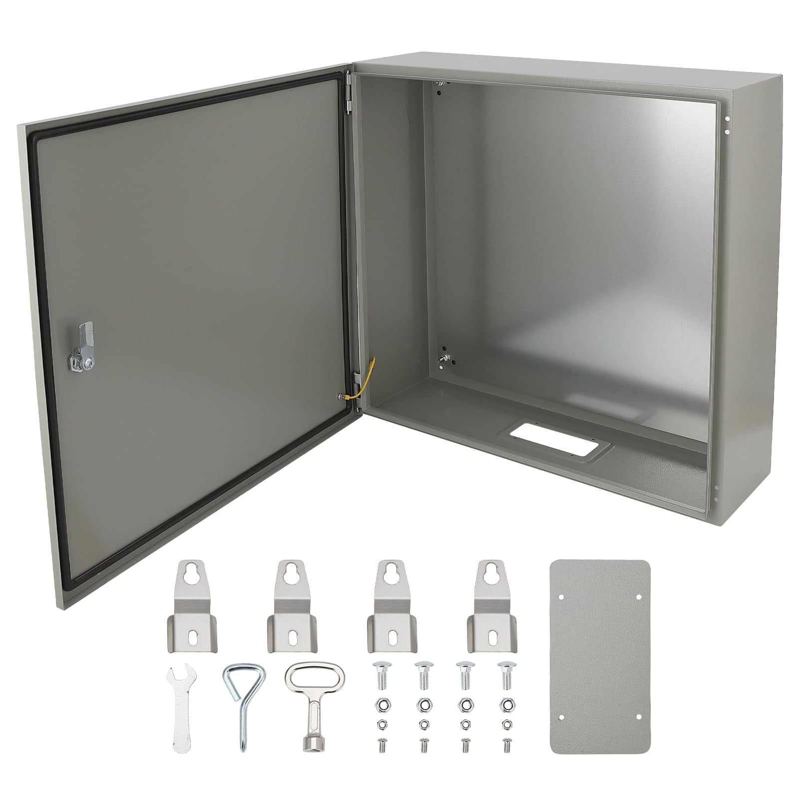24"x 24"x 8" Outdoor Steel Electrical Box with Lock & Mounting Plate ...