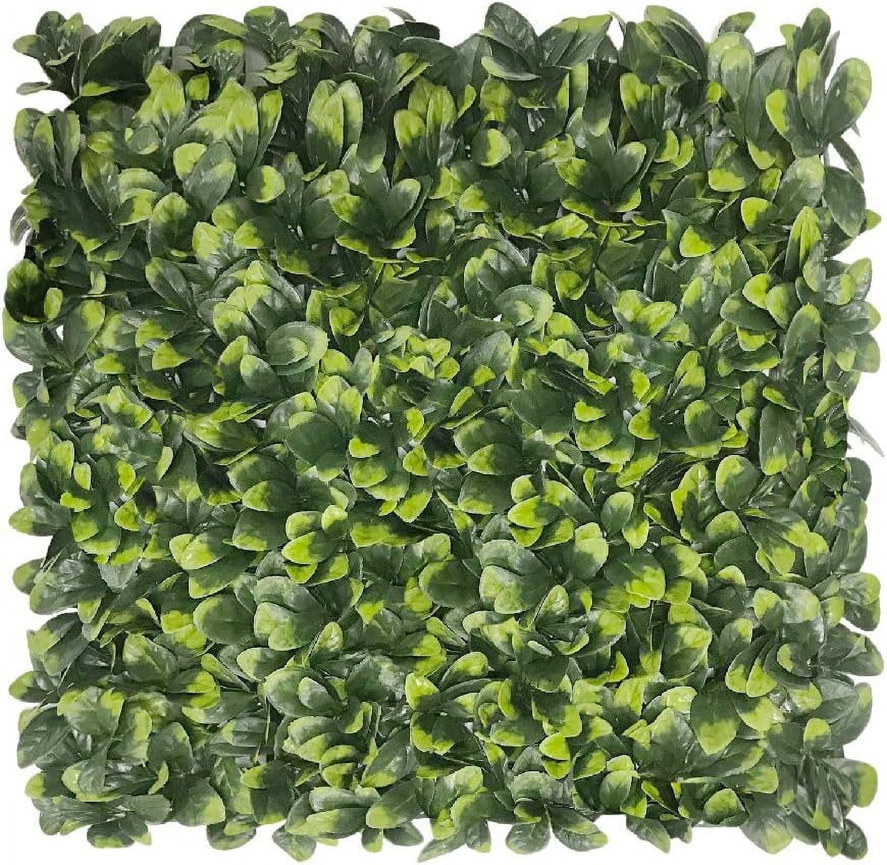 20" x 20" Artificial Boxwood Panels Topiary Hedge Plant UV Protected Privacy Ivy Screen Faux ...