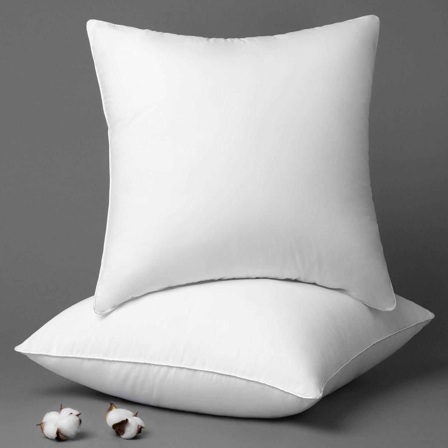 20 x 20 Pillow Inserts - Throw Pillow Inserts with 100% Cotton Cover ...
