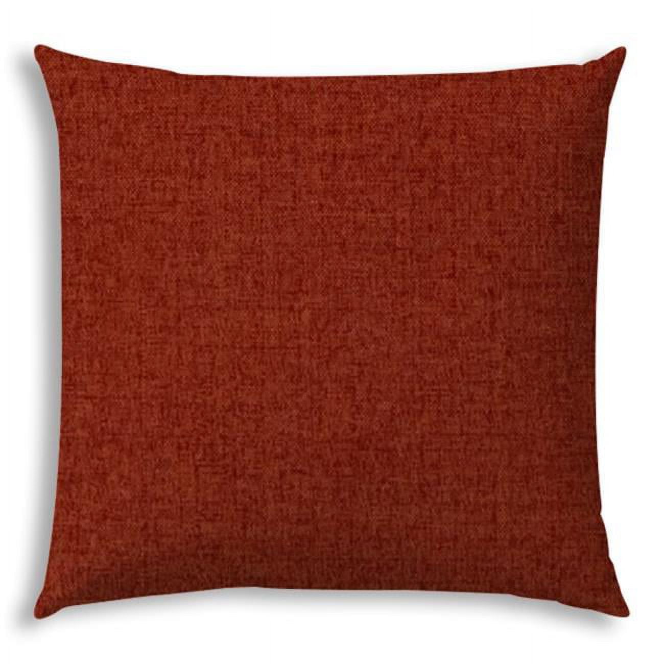 20 x 20 x 6 in. Brick & Red Blown Seam Solid Color Throw Indoor ...