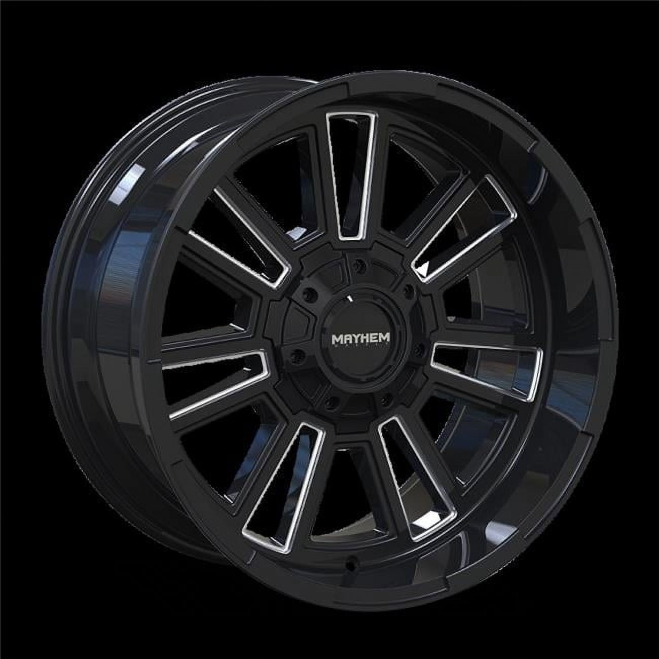 20 x 22 in. Apollo 8115 Wheel, Black & Milled - Walmart.com