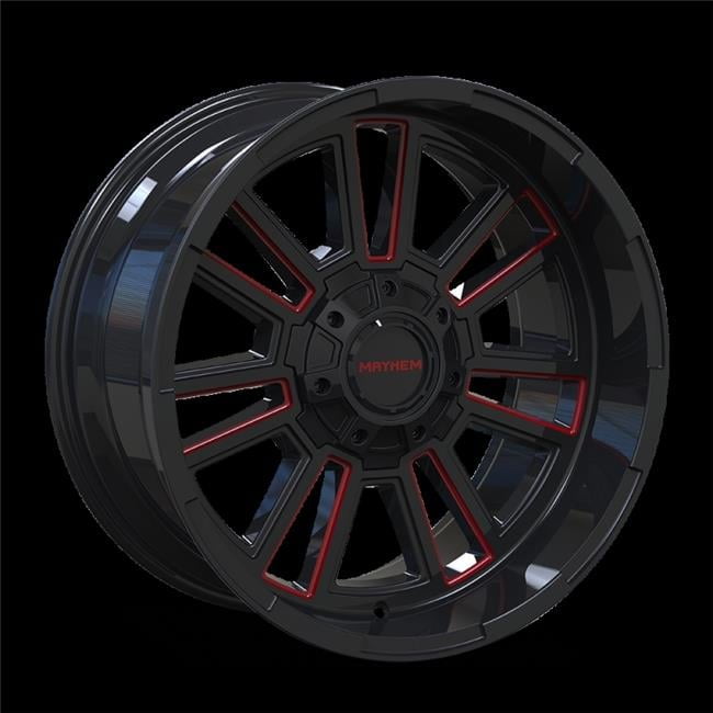 20 x 22 in. Apollo 8115 Wheel, Black & Prism Red - Walmart.com
