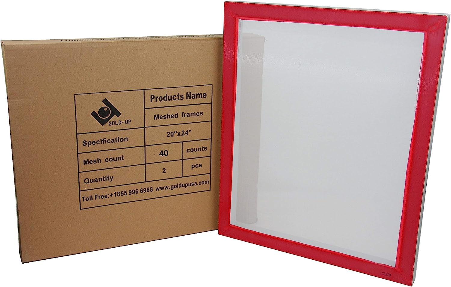 20 x 24 Inch Pre-Stretched Aluminum Silk Screen Printing Frames with 40 ...