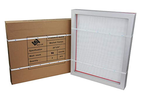20 x 24 Inch Pre-Stretched Aluminum Silk Screen Printing Frames with 90 ...