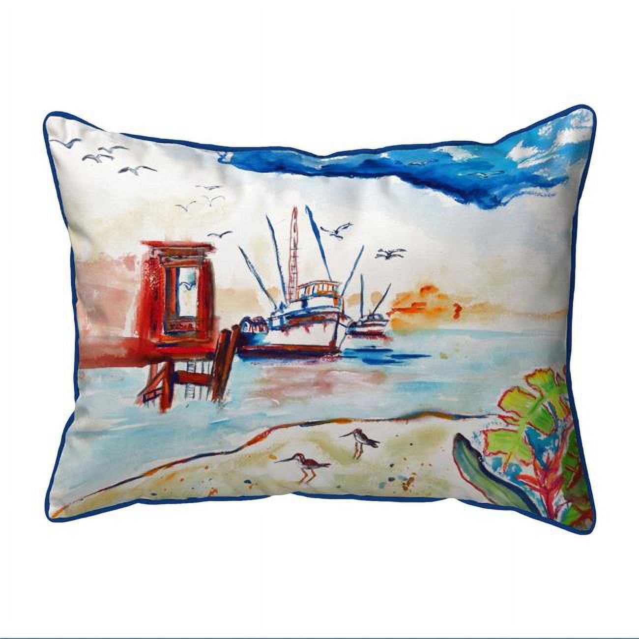 20 x 24 in. Dock & Shrimp Boat Extra Large Zippered Pillow - Walmart.com