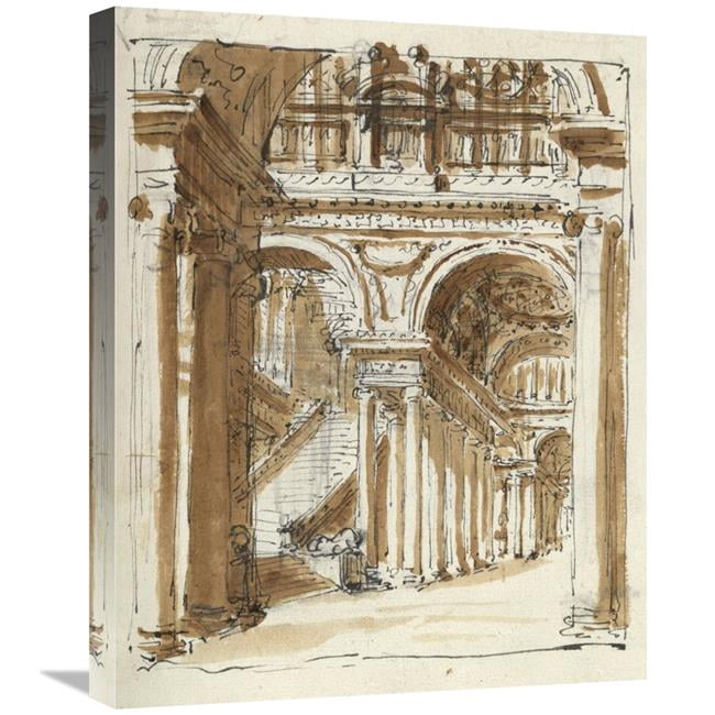20 x 24 in. Grand Entrance Hall, Italy, 1786 Art Print - Marie-Joseph ...