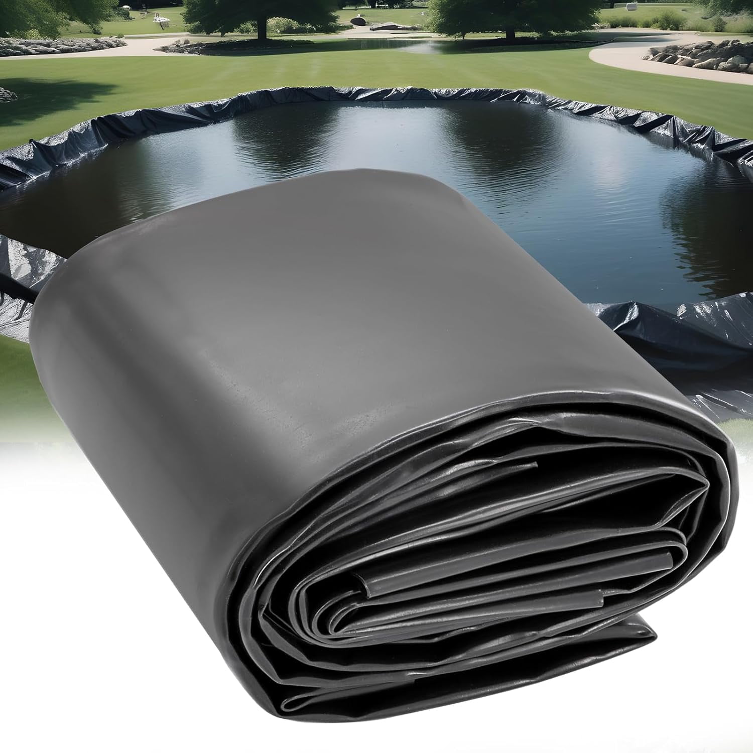 20 x 25 FT Pond Liner, HDPE Pond Liners for Outdoor Ponds 20 Mil Easy ...