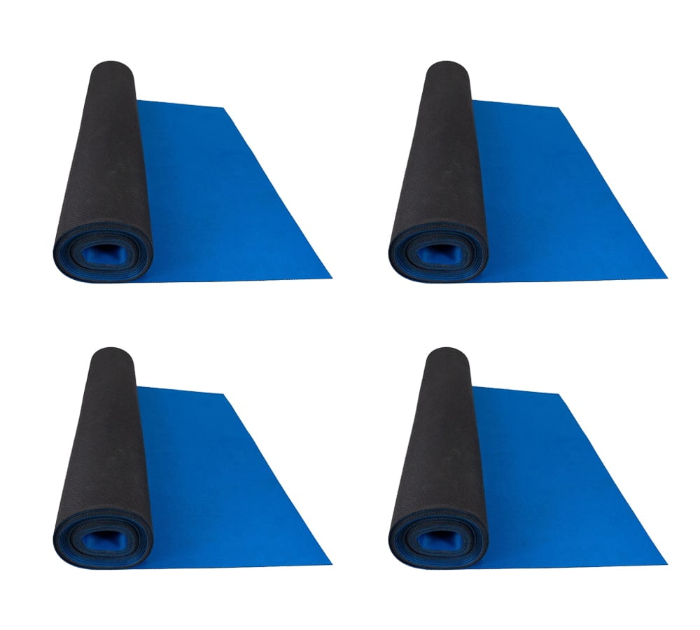 20' x 27" Blue Neoprene Floor Runner, 4 Pack - Non Skid Bottom, Protect ...