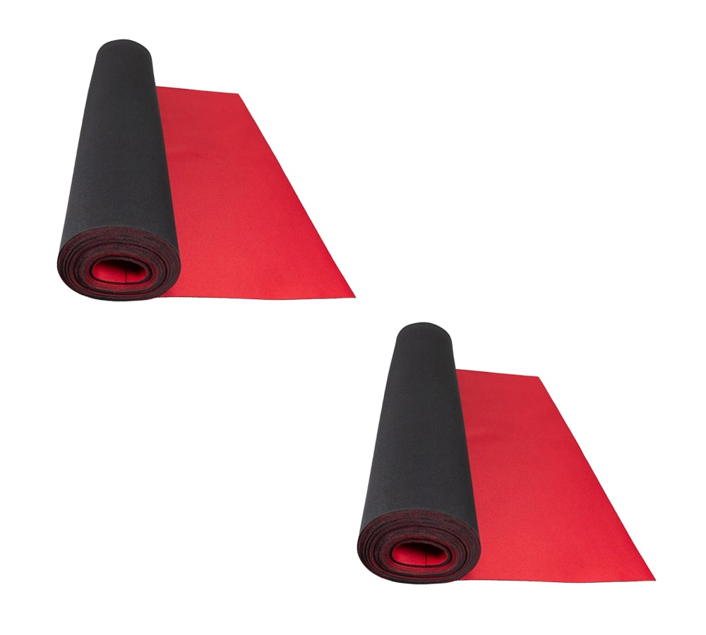 20' x 27" Red Neoprene Floor Runner, 2 Pack - Non Skid Bottom, Protect ...
