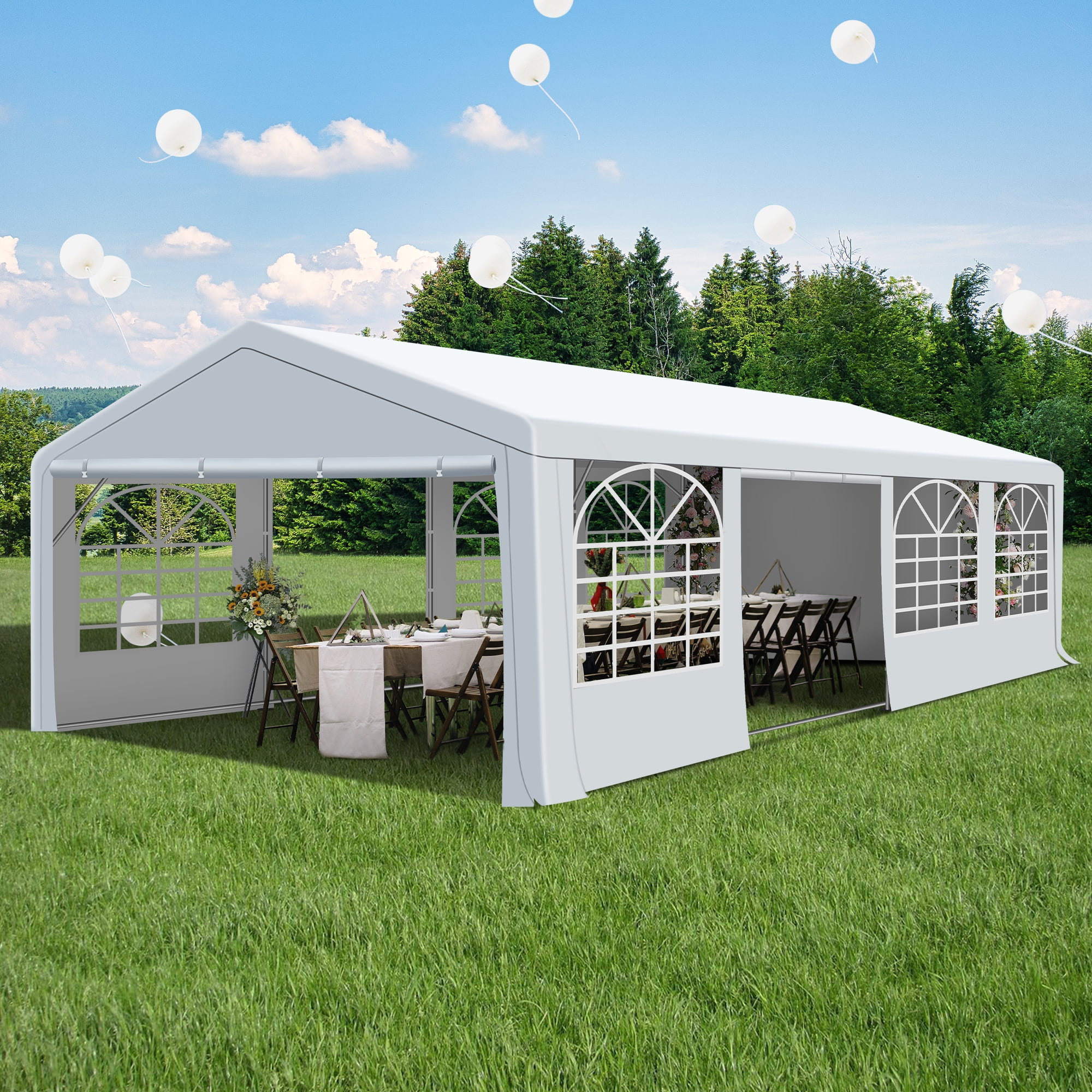 20' x 30' Heavy Duty Party Tent, Outdoor Large Wedding Tent with ...
