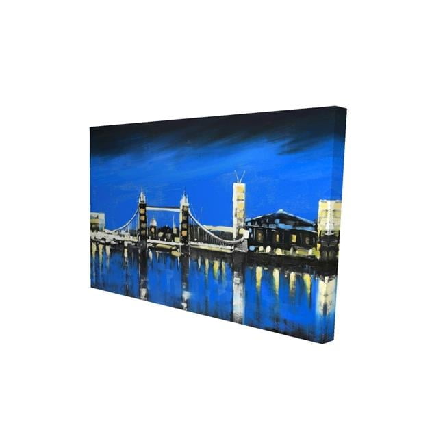 20 x 30 in. Blue Skyline of London-Print on Canvas - Walmart.com