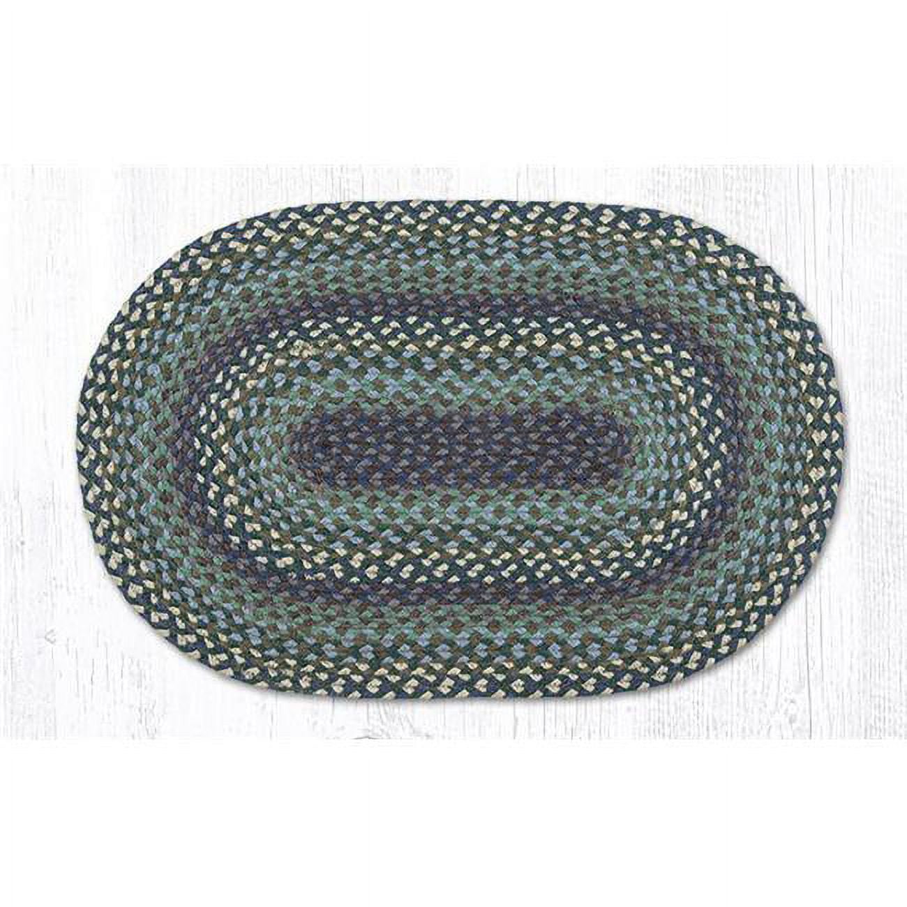 20 x 30 in. Blueberries & Cream Braided Oval Rug - Walmart.com