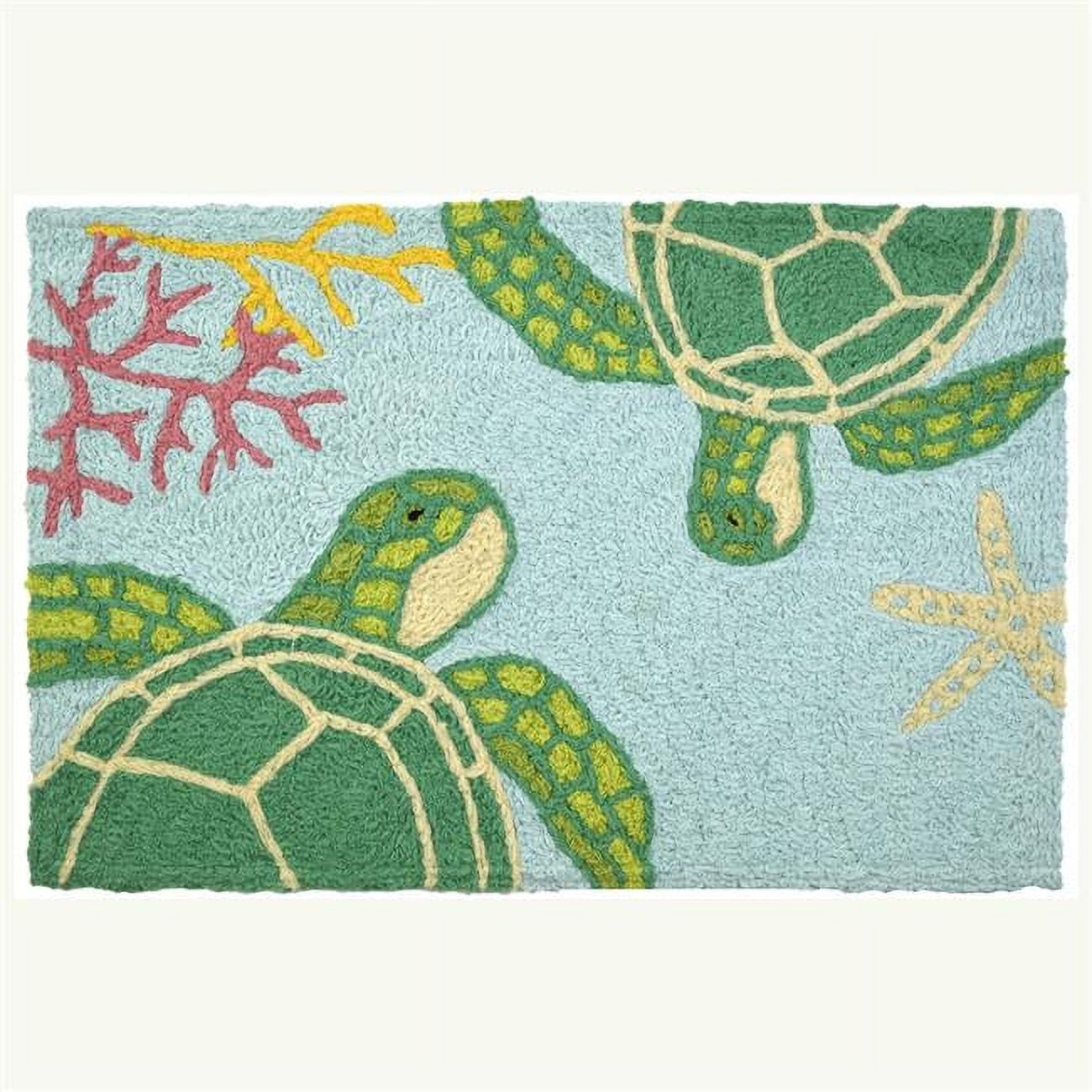 20 x 30 in. Floating Sea Turtles Rectangle Rug, Multi Color - Walmart.com