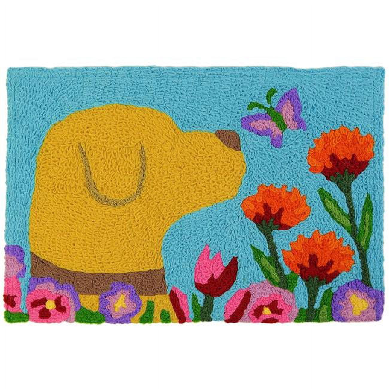 20 x 30 in. Golden Lab & Butterfly Accent Rug - Walmart.com