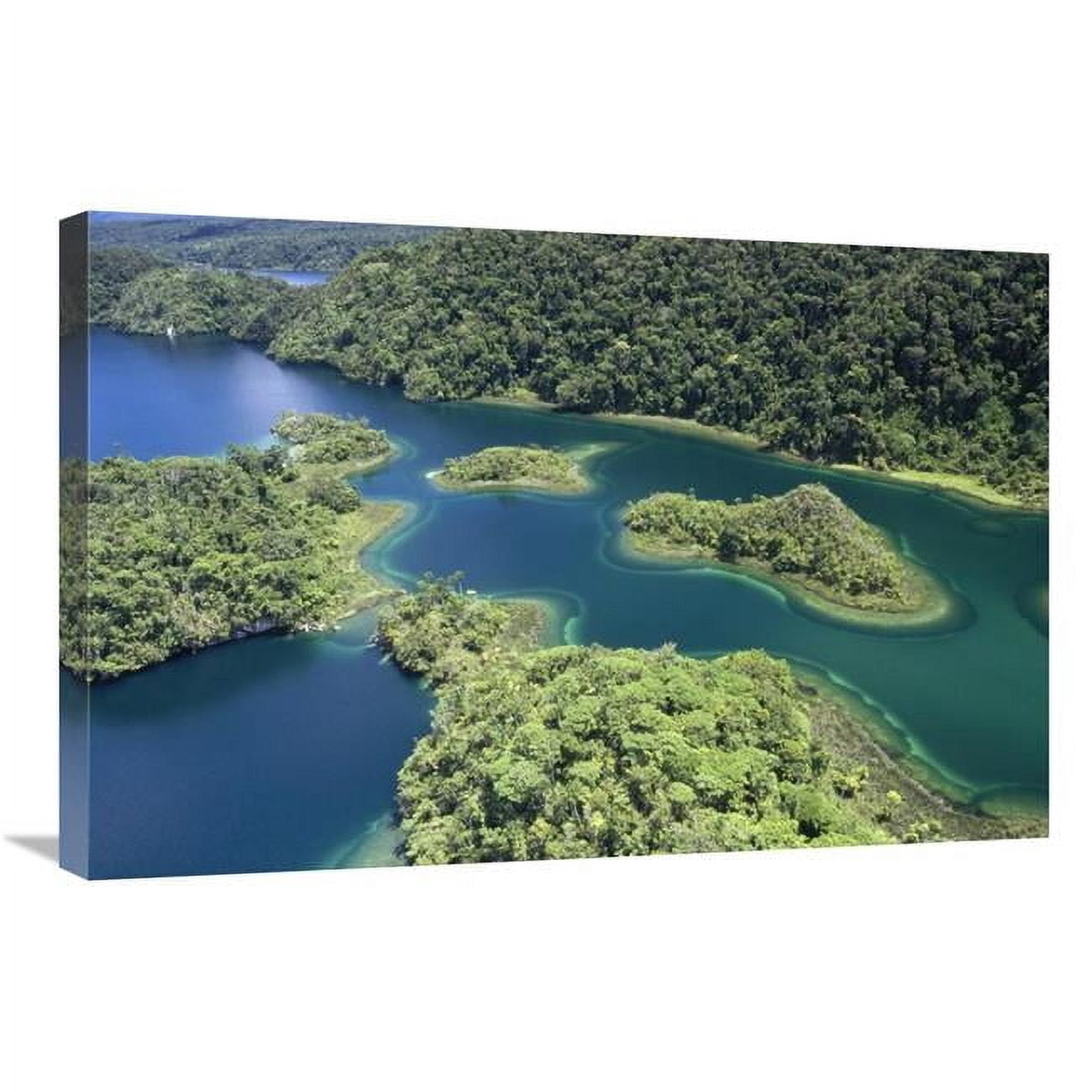 20 x 30 in. Islands at Southeast End of Lake Kutubu in the Highlands ...