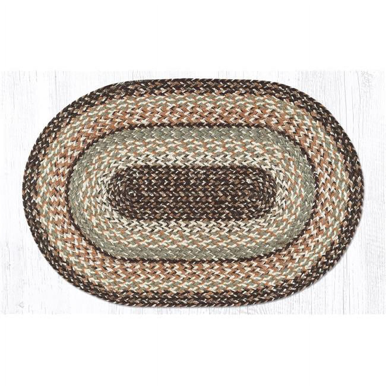 20 x 30 in. Jute Oval Sandstone Sage Braided Rug - Walmart.com